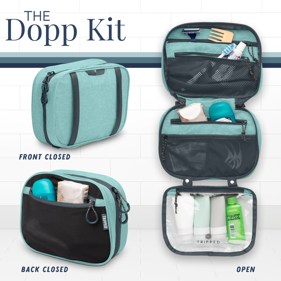 Travel Toiletry Bag Makeup Set for Men and Women Essentials – Tripped ...